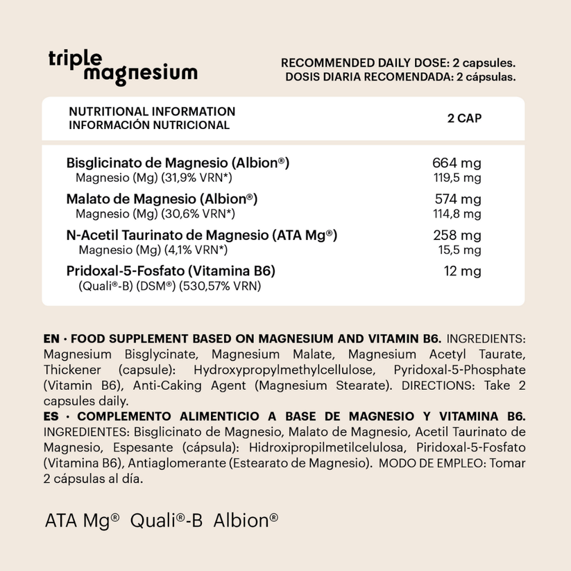 Comprar Magnesio Be Levels - Triple Magnesium